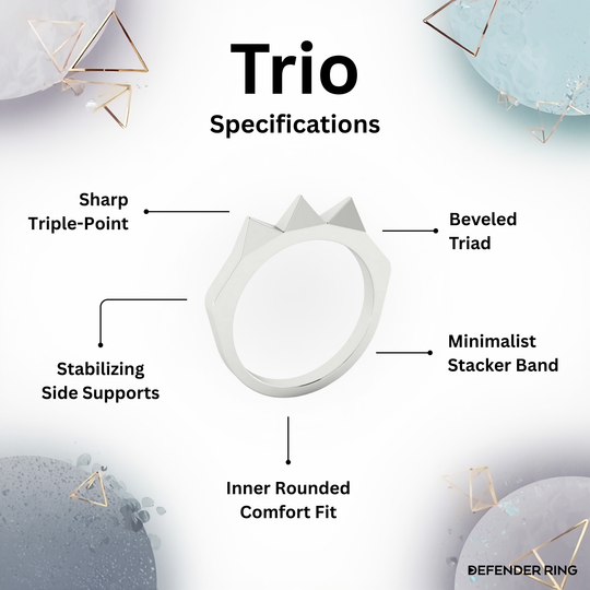 Trio Defender Ring | Self Defense Ring Jewelry