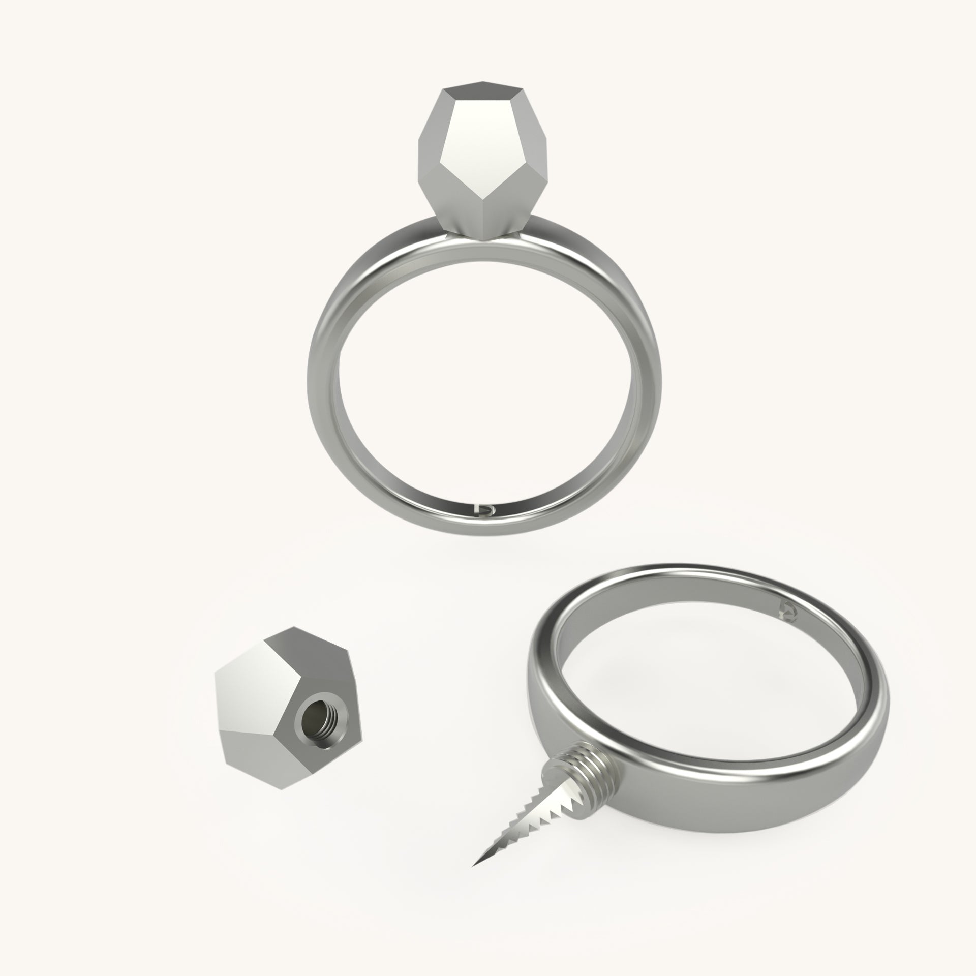 Dodecahedron Z Defender Ring | Self Defense Ring Jewelry